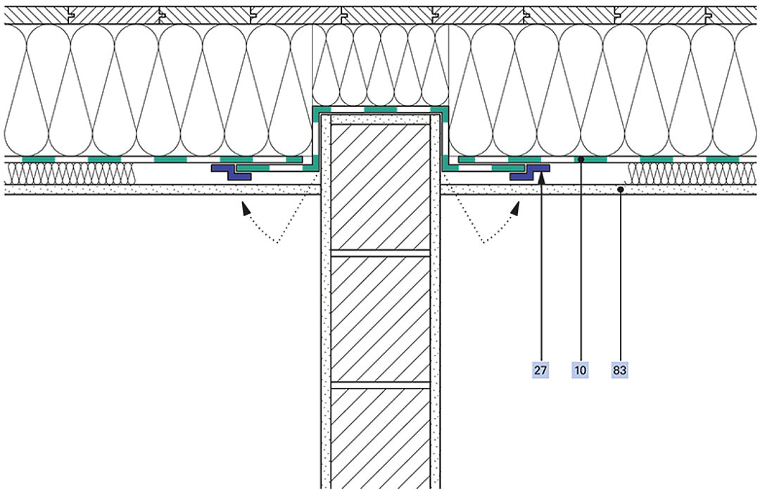 Internal wall: Integration of internal wall into ceiling structure - LI ...