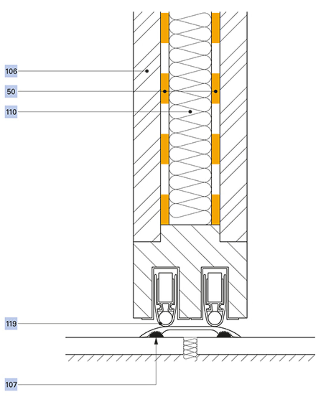 Door: Without sill - LS 024: Ampack