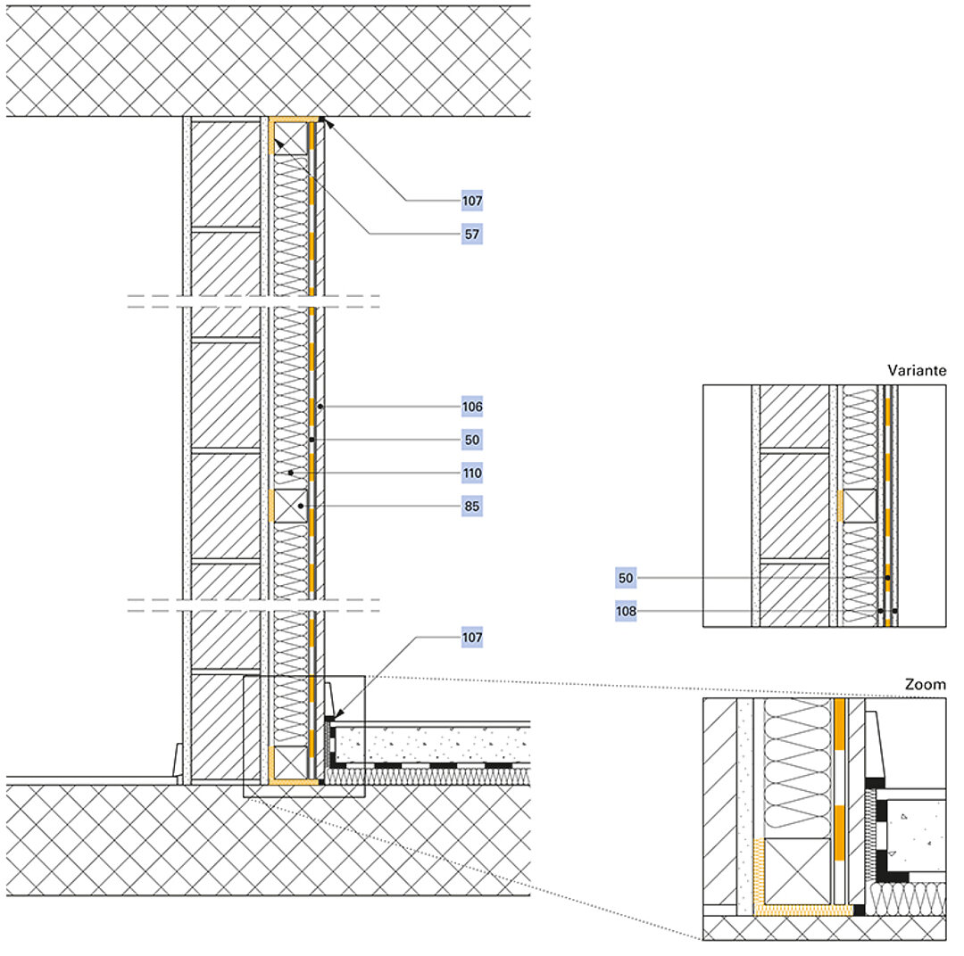 Ancillary panel: With battens, renovation - LS 026: Ampack