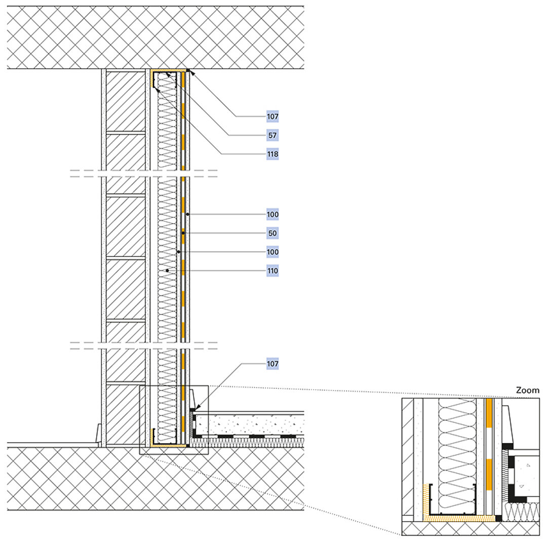 Ancillary panel: With C-profiles, renovation - LS 025: Ampack