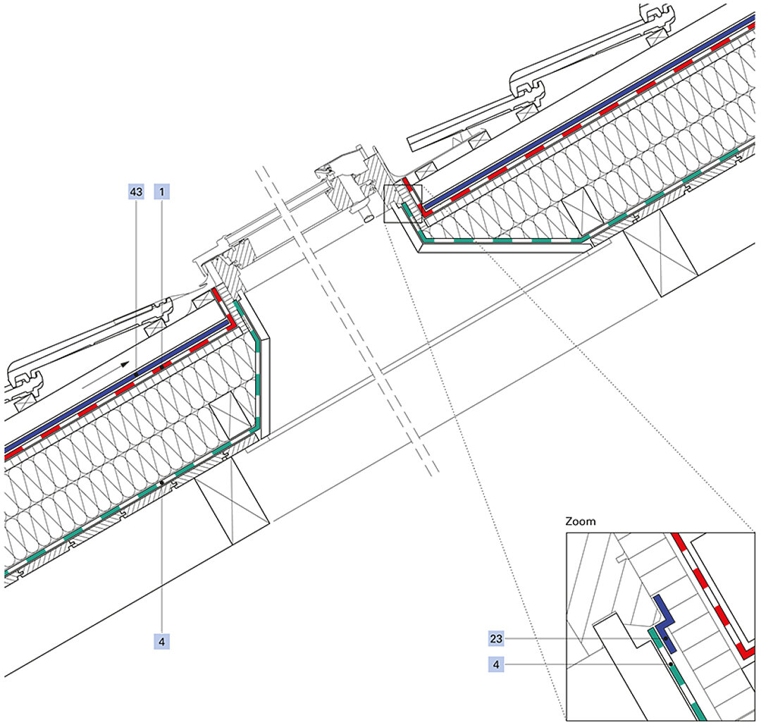 Dormer window: Ledge and parapet, rafter-mounted insulation - LF 006 ...