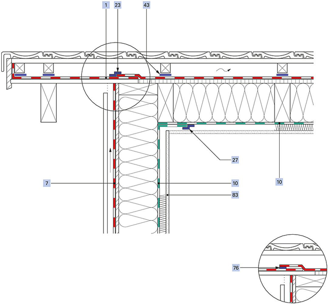 Gable: Connection to wooden wall - LI 020: Ampack