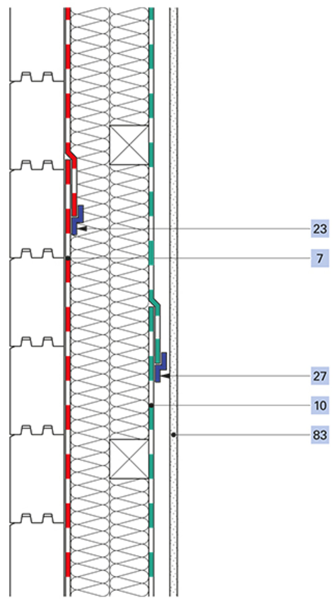 Wood-panel wall: Supplementary internal insulation - FA 001: Ampack
