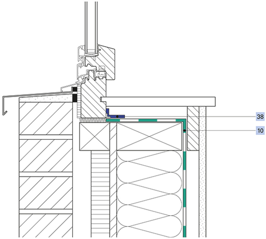 Parapet: Wood construction with clinker façade - LF 003: Ampack